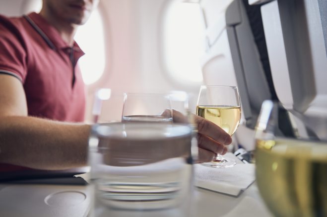 Think twice about alcohol on a plane - Easy Health Options®